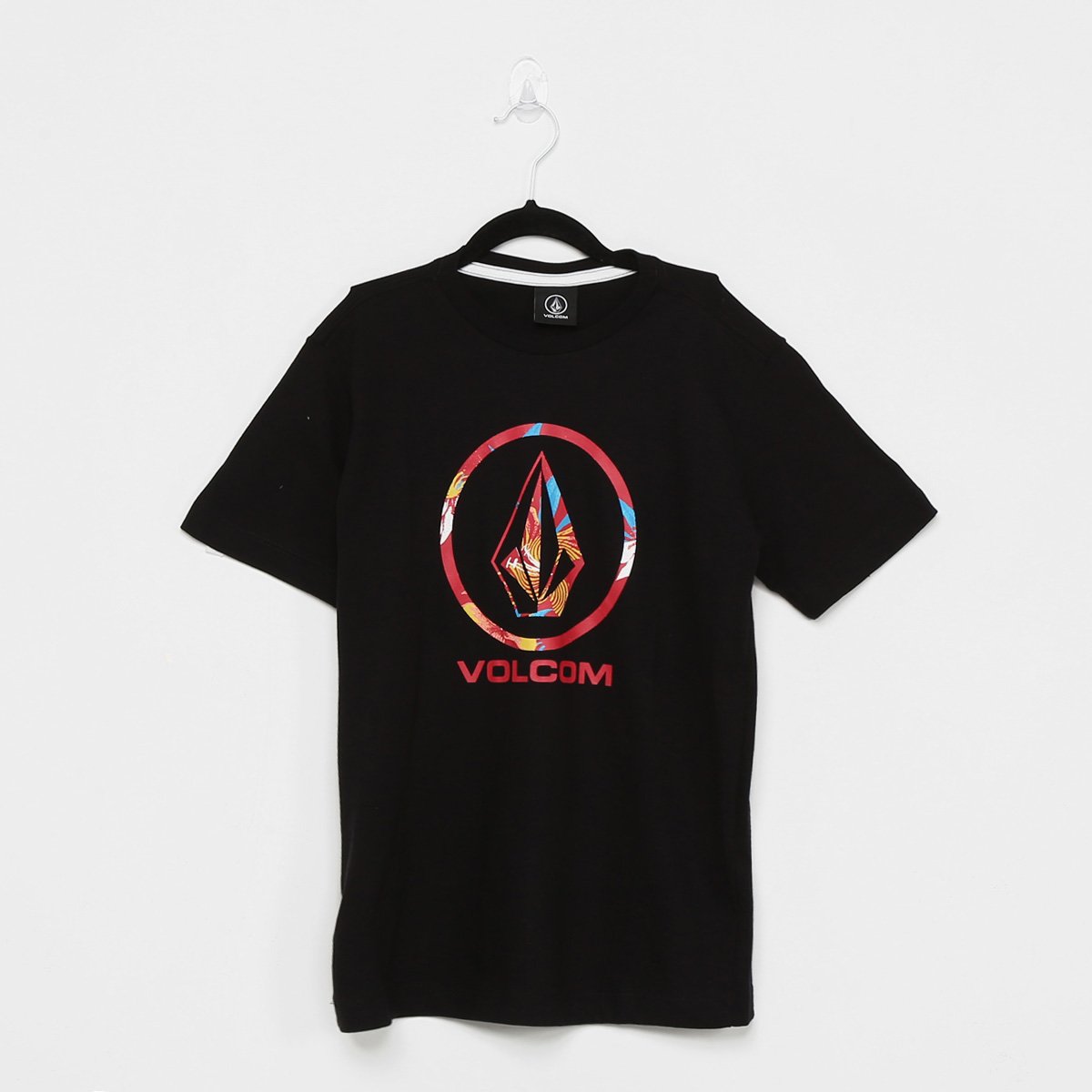 Camiseta Juvenil Volcom Pattern Fill Masculina - Preto | Netshoes