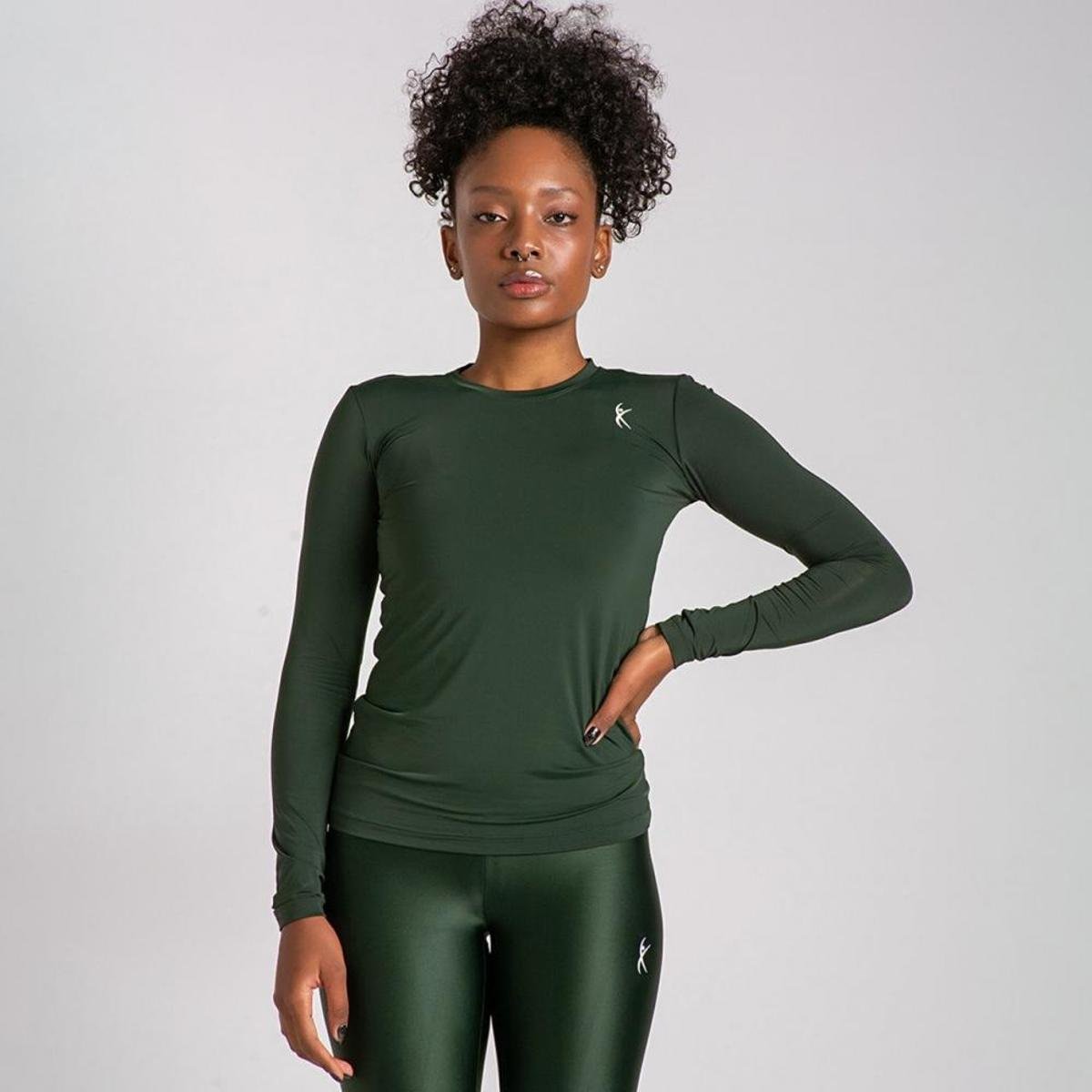 Camiseta Larulp UV Manga Longa - Verde Escuro - Verde | Netshoes