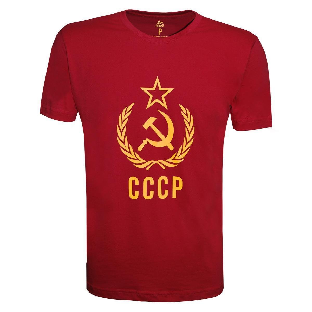 Camiseta Liga Retrô CCCP Masculina - Vermelho | Netshoes