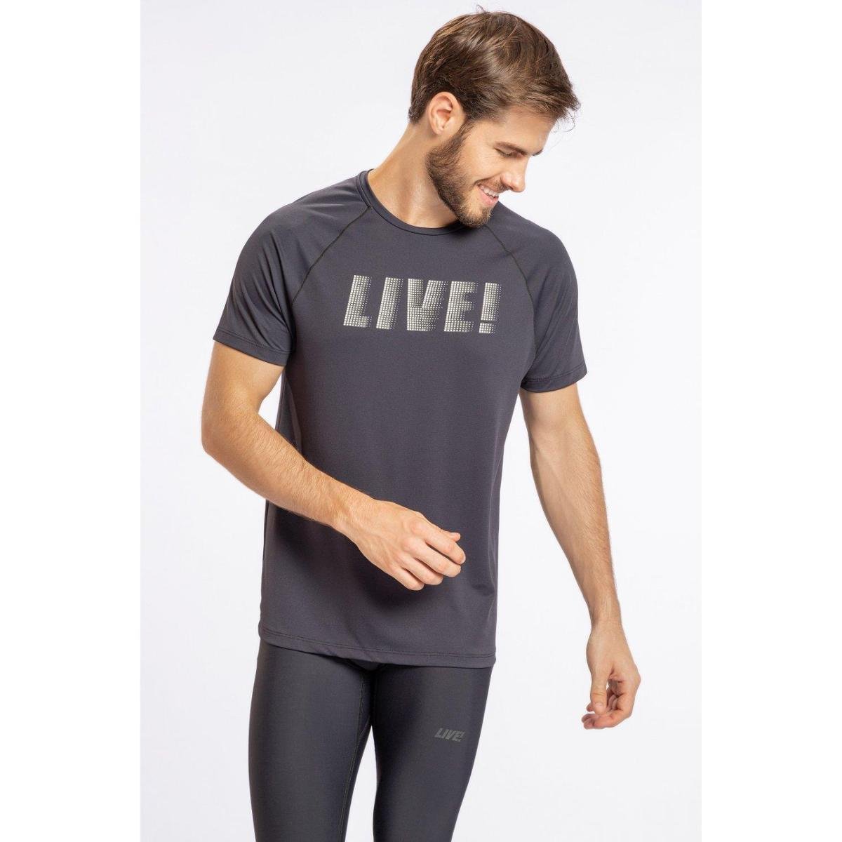 Camiseta LIVE! Basic Co² LIVE! Masculina - Preto | Netshoes