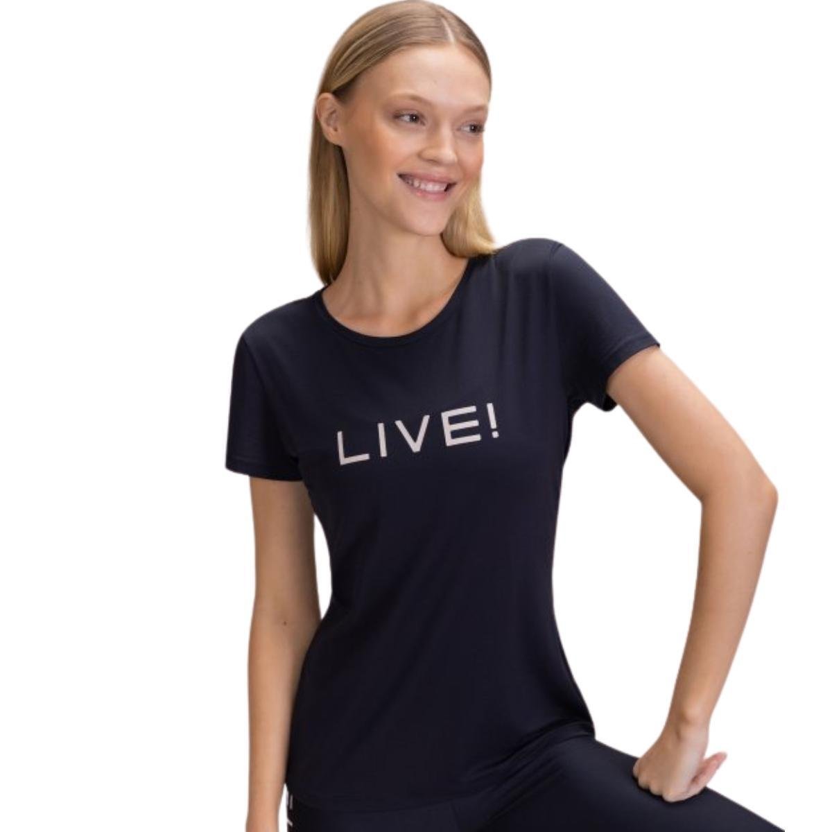 Camiseta Live Icon Reflex Feminina - Preto | Netshoes