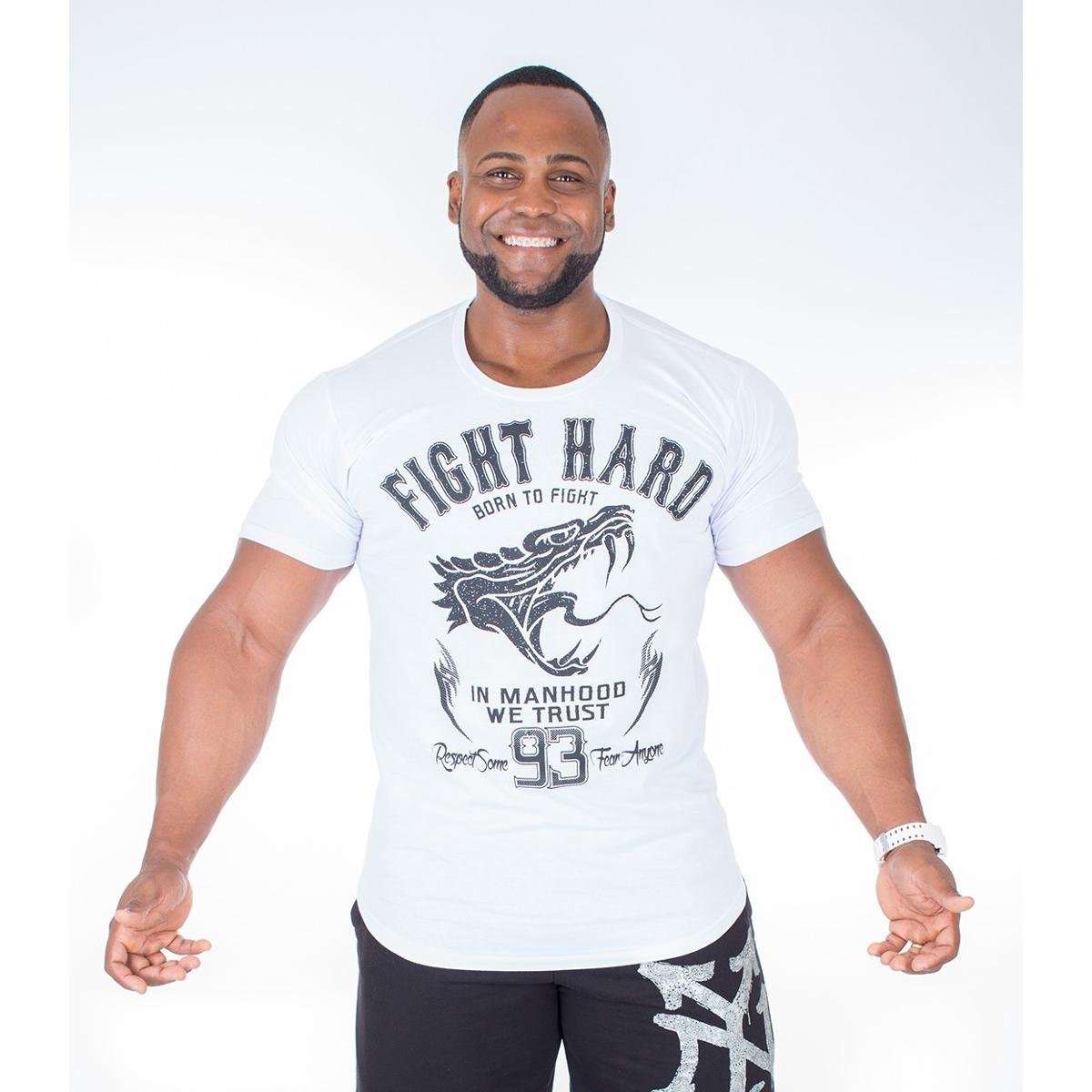 Camiseta Long Império Fitness Fight Masculina - Branco | Netshoes