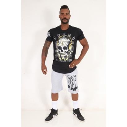 Camiseta Long Império Fitness Sound Evolution - Preto | Netshoes