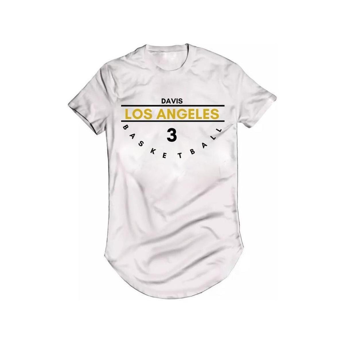 Camiseta Longline Basquete Anthony Davis Los Angeles Laker - Branco ...