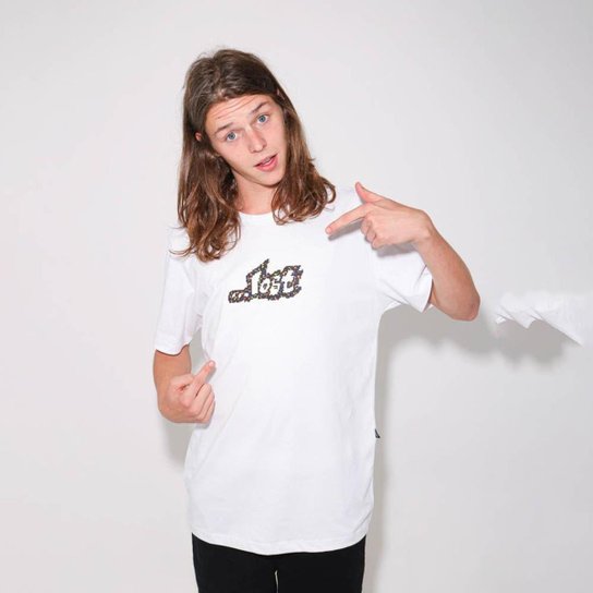 Camiseta Lost Pixel Logo Lost - Branco | Netshoes