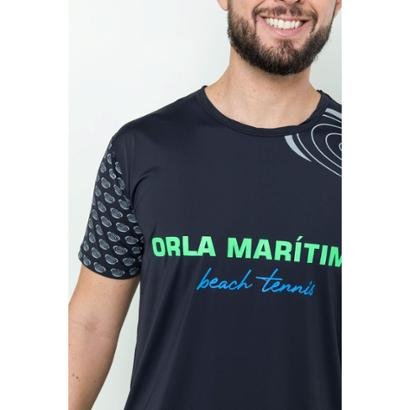Camiseta Manga Curta Orla Marítima Dry Cancún Masculina - Azul | Netshoes