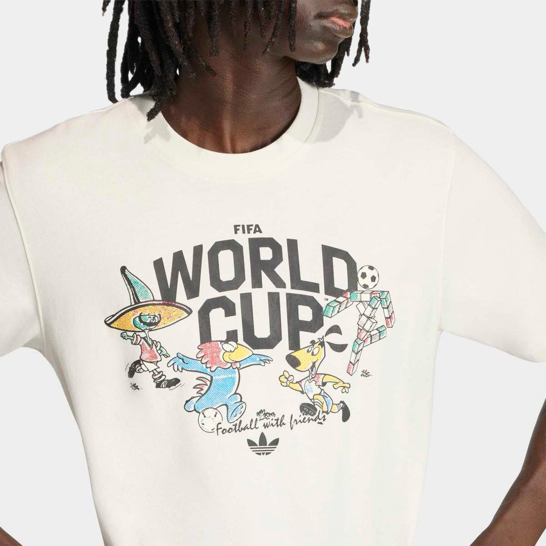Camiseta Mascote Copa do Mundo 2026 Adidas Masculina - Branco | Netshoes