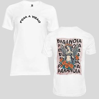 Camiseta Masculina Algodão Premium Pega a Visão Básica Estampada Anjo ...
