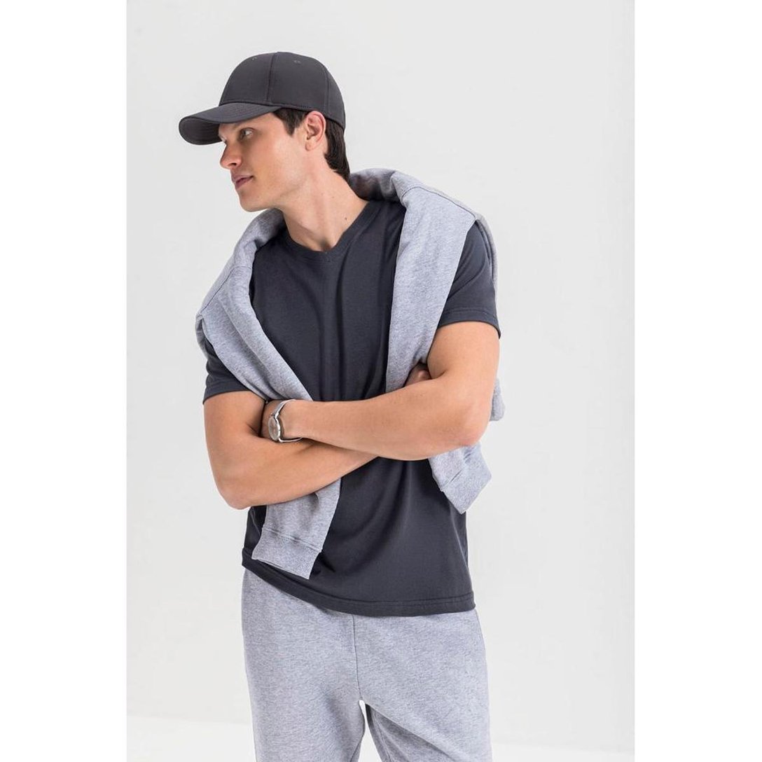 Camiseta Masculina Em Malha Essendi - Cinza | Netshoes