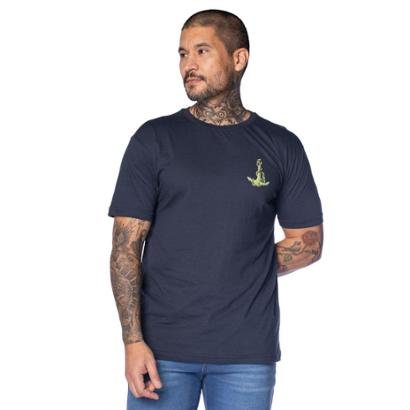 Camiseta Masculina Nicoboco Logo Frontal Verde - Marinho | Netshoes