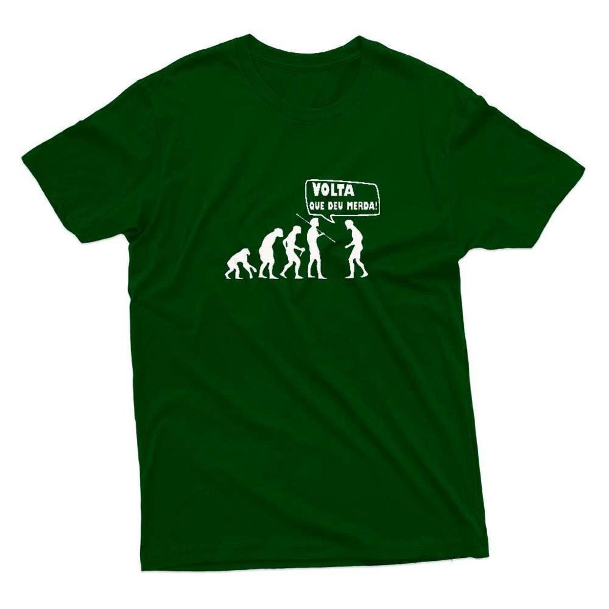 Camiseta Masculina Volta Que Deu Merda 100% Algoão - Verde | Netshoes