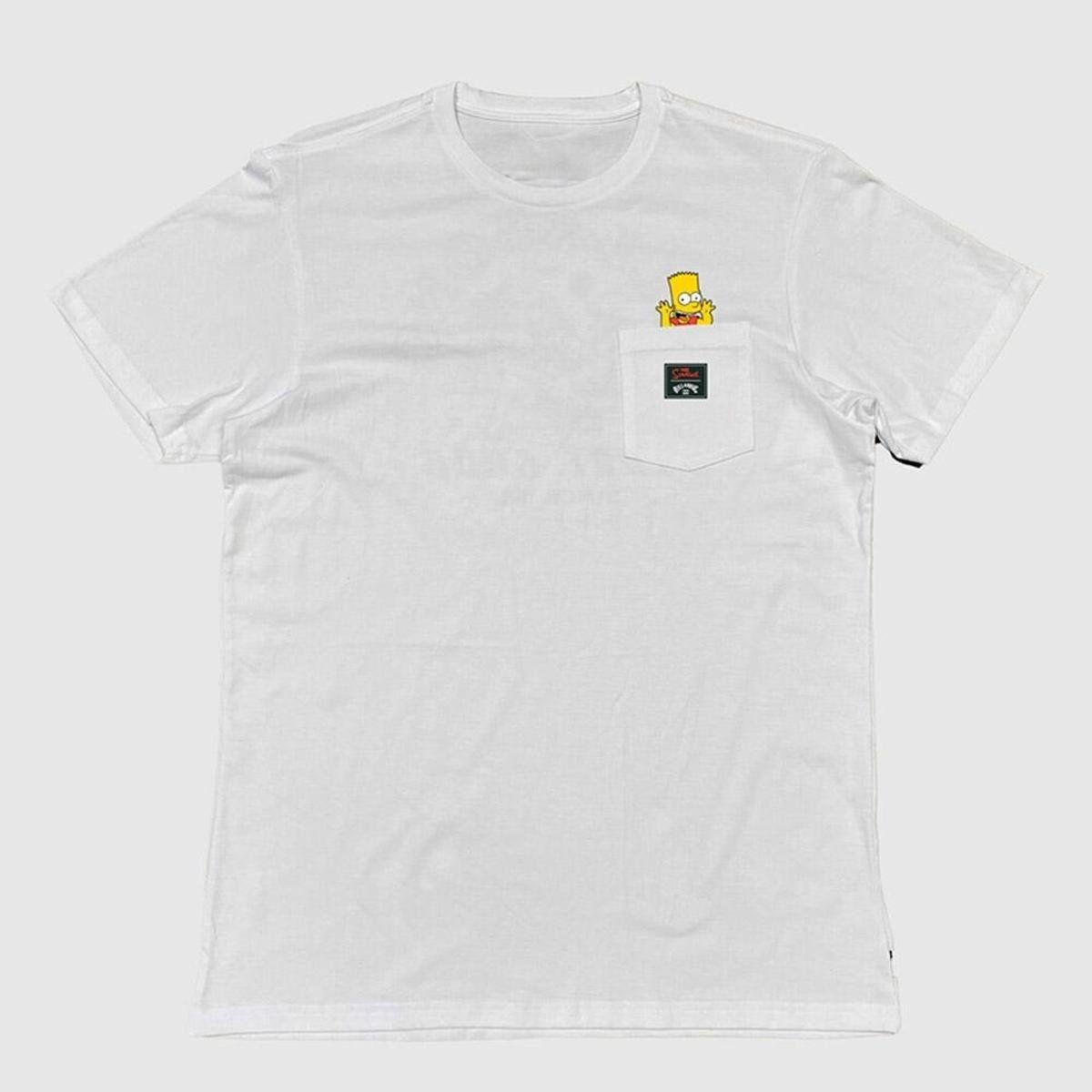 CAMISETA M/C SIMPSONS BART POCKET TN - WHITE - 12 - Branco | Netshoes