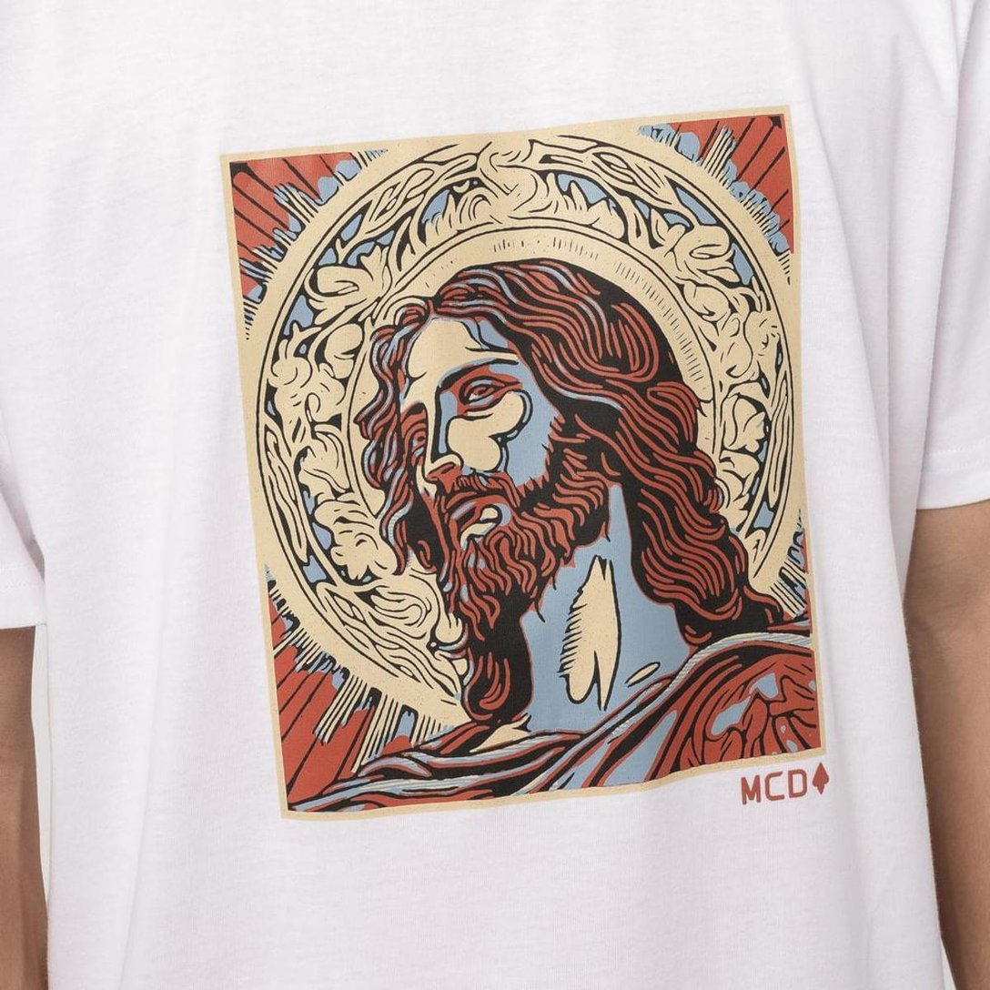 Camiseta MCD Cristo Masculina - Branco | Netshoes