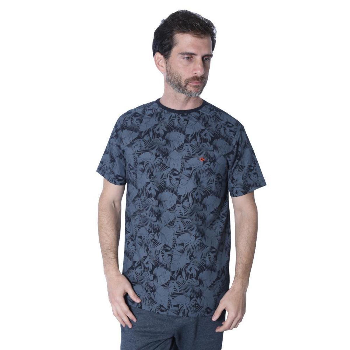 Camiseta Mister Fish Full Print Novas Folhas - Preto | Netshoes