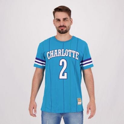 Camiseta Mitchell & Ness NBA Charlotte Hornets Azul - Azul | Netshoes