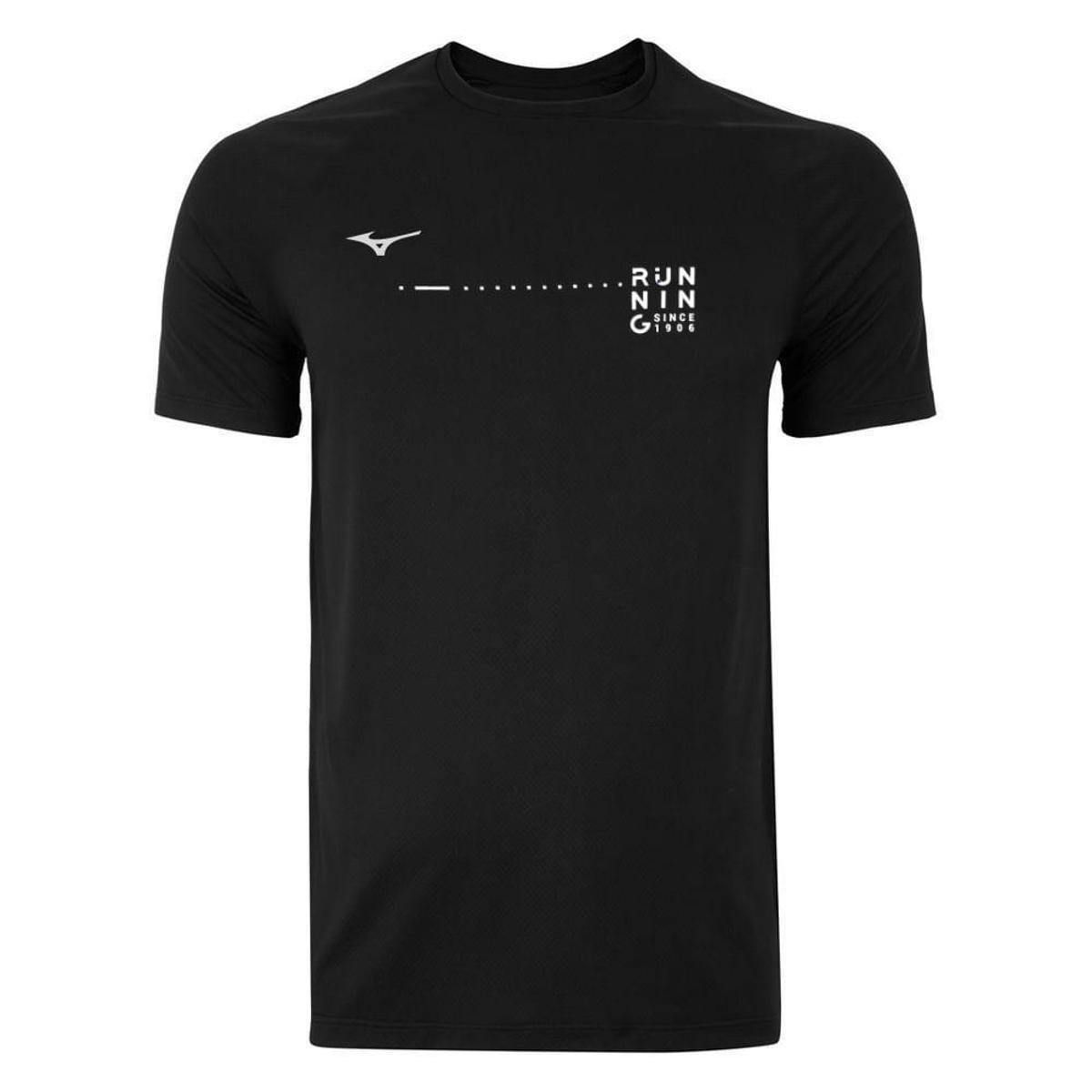 Camiseta Mizuno Focus Stamp Masculina - Preto | Netshoes