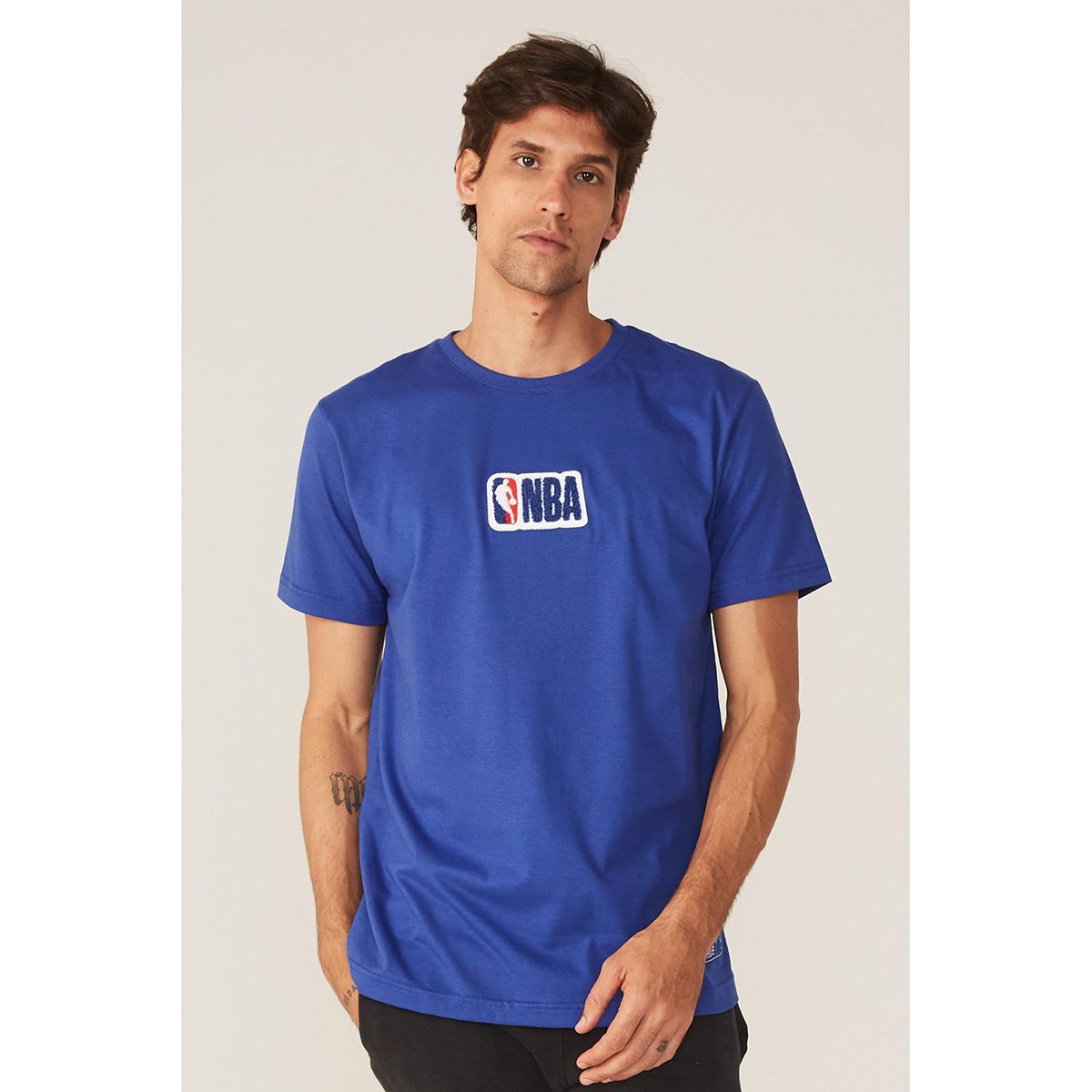 Camiseta NBA Logo Man Masculina - Azul | Netshoes