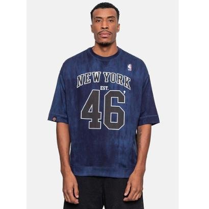 Camiseta NBA New York Knicks 46 Oversized Masculina - Azul | Netshoes