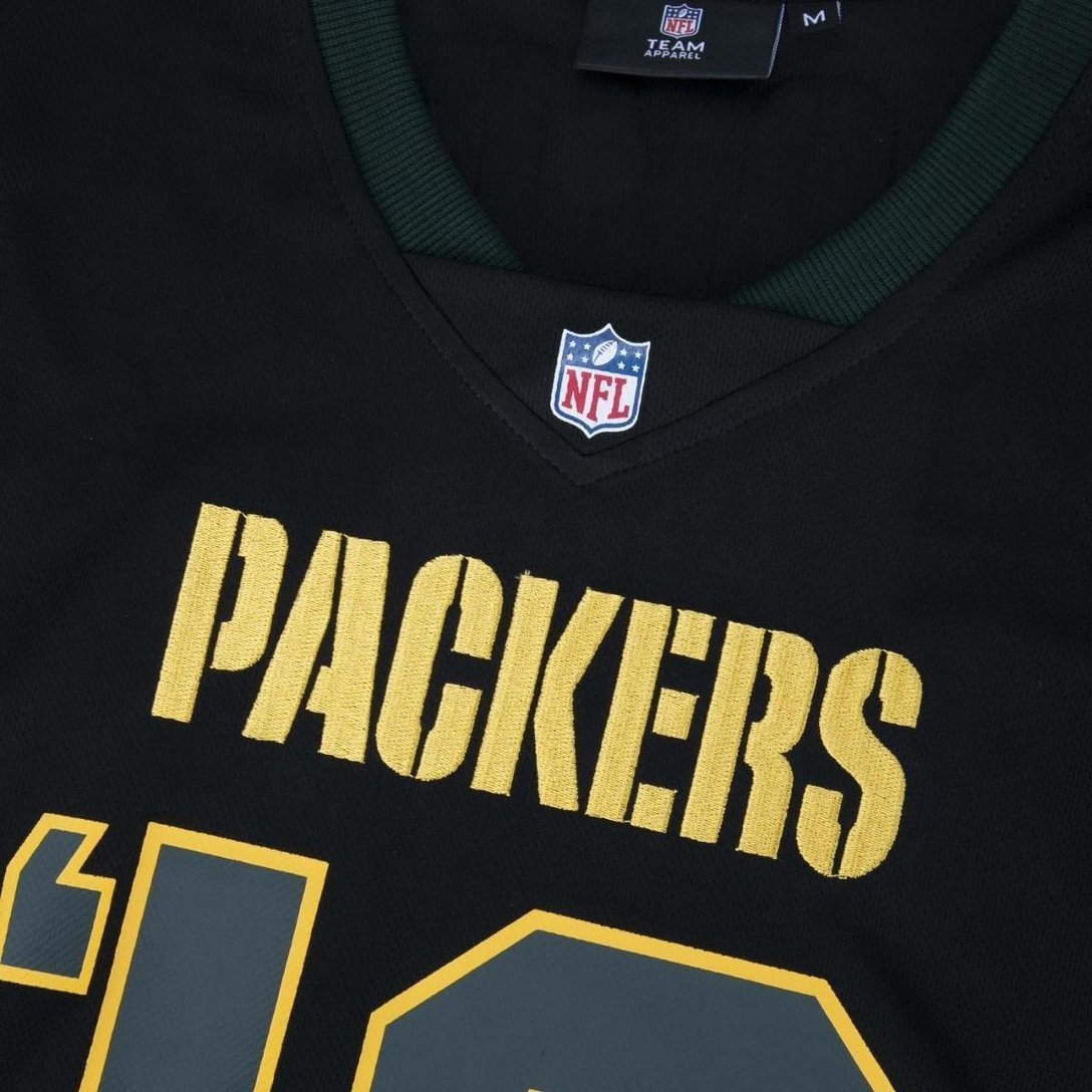 Camiseta New Era Jersey Core NFL Green Bay Packers Masculina - Preto ...