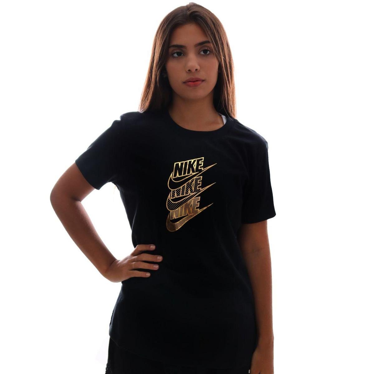 Camiseta Nike Sportswear Feminina - Preto | Netshoes