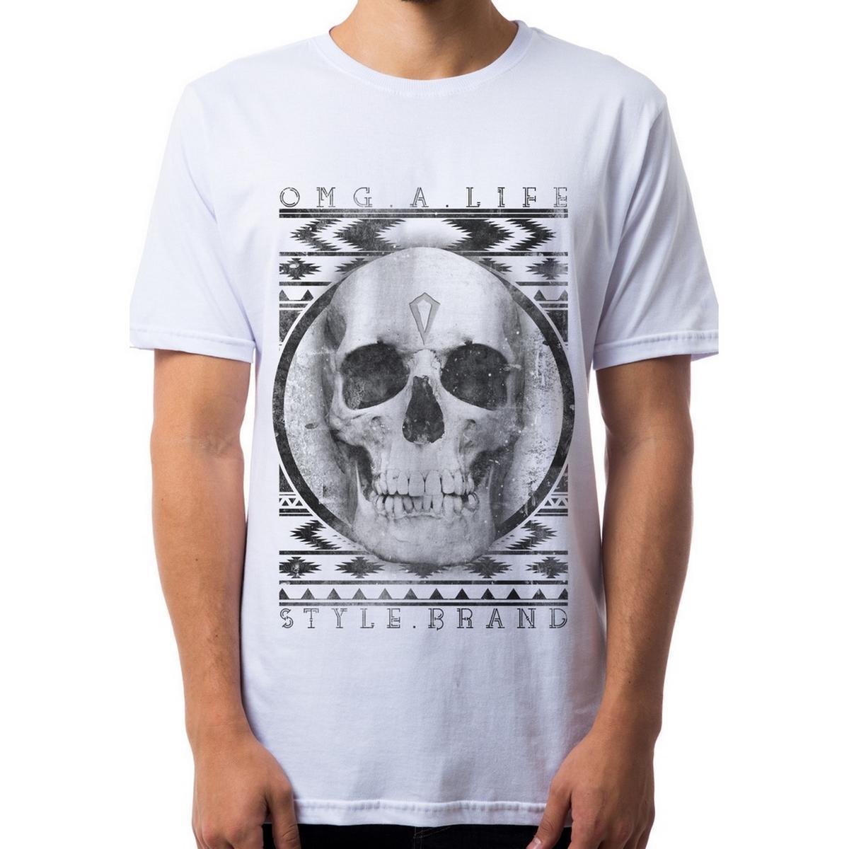 Camiseta Omg Skeleton - Branco | Netshoes