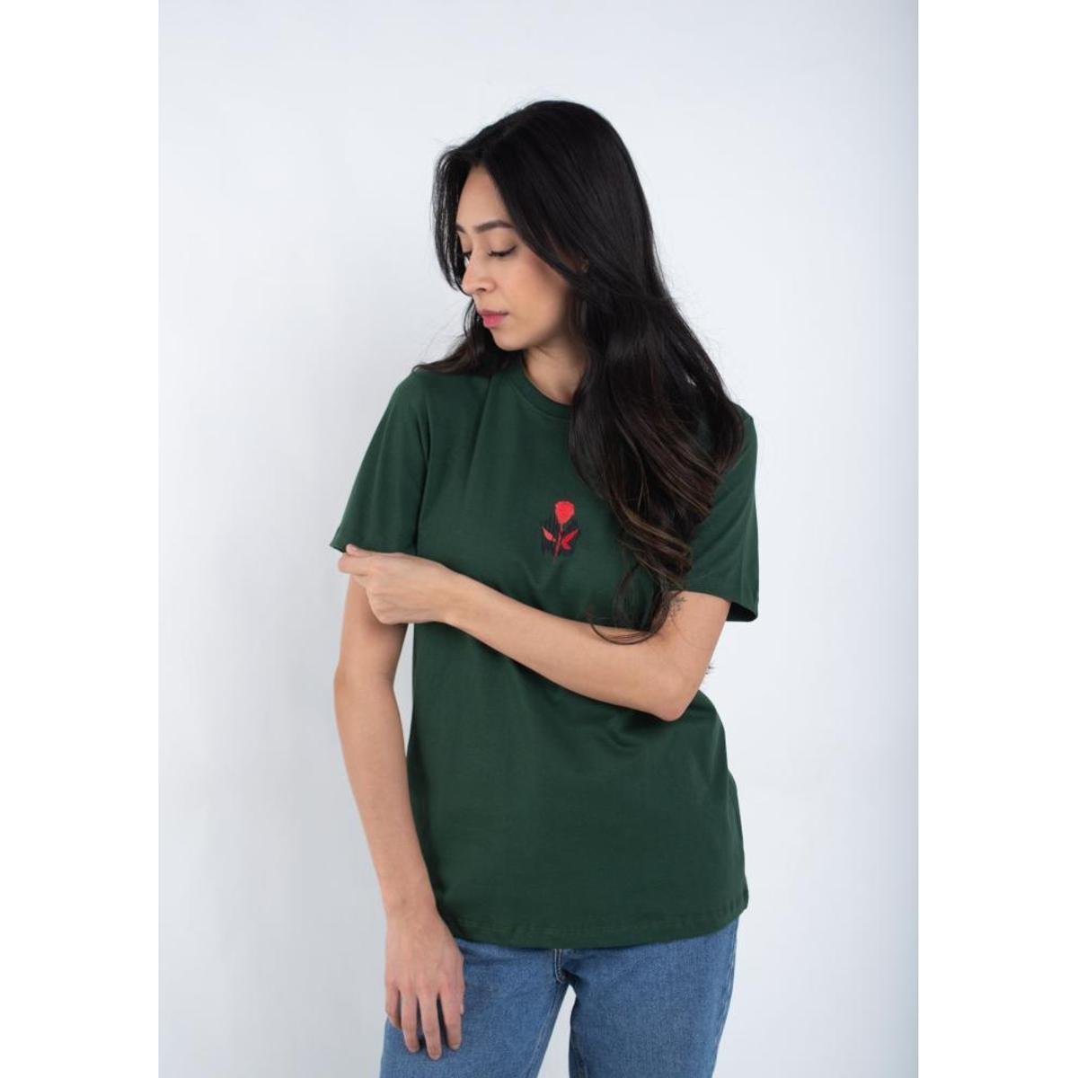 Camiseta Overcome Gothic Rose Verde - Verde | Netshoes