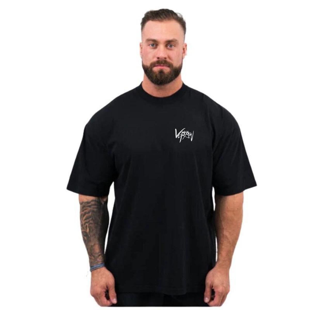 Camiseta Oversized Academia Camisa Masculina Treino Academia 100% Algodão Maromba - Preto | Netshoes