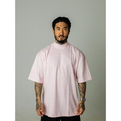 Camiseta Oversized Gola Alta Signature - Rosa | Netshoes