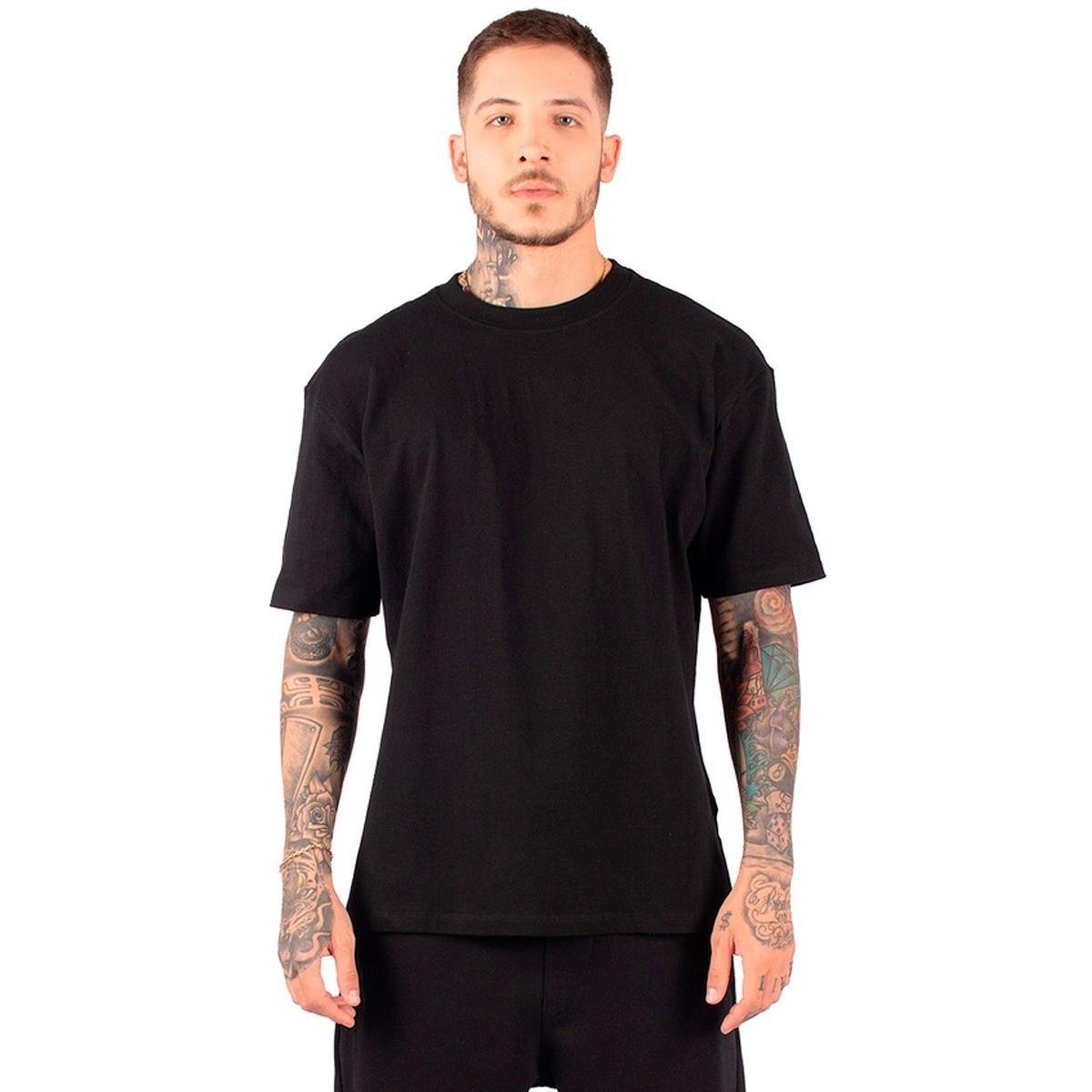 Camiseta Oversized Streetwear Masculina - Preto | Netshoes