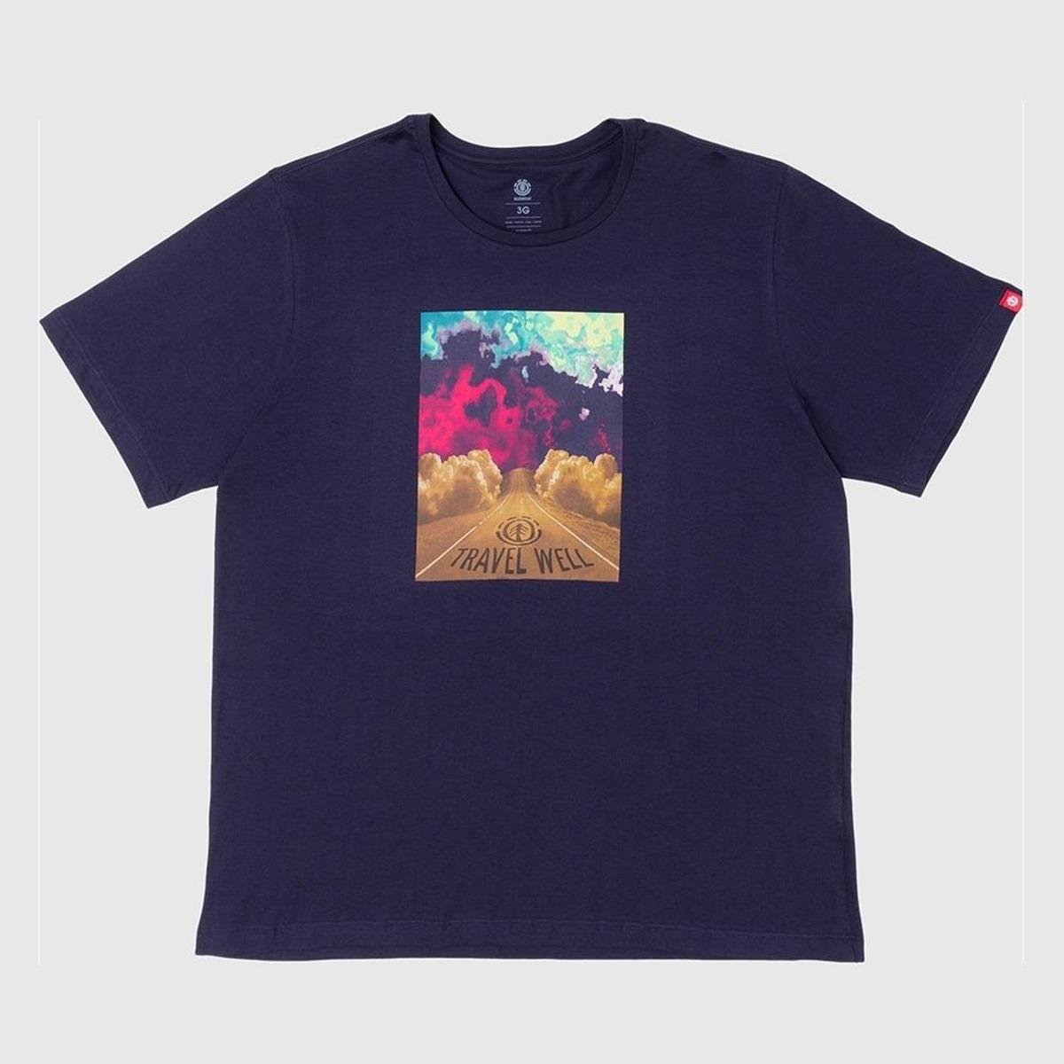 Camiseta Plus Size Lush Element - Azul | Netshoes