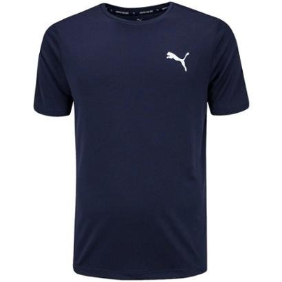 Camiseta Puma Active Small Logo Masculina - Marinho | Netshoes