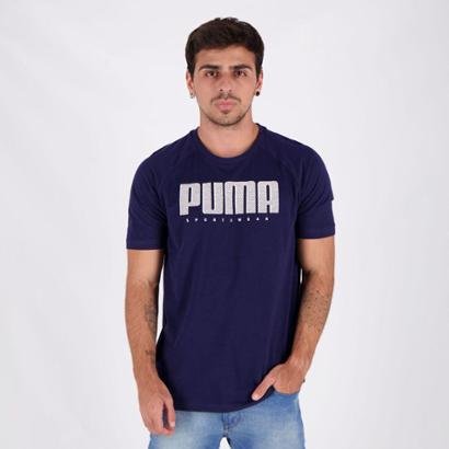 Camiseta Puma Athletics Masculina - Azul | Netshoes