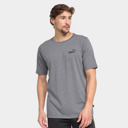 Camiseta Puma Essentials Small Logo Masculina - Grafite | Netshoes