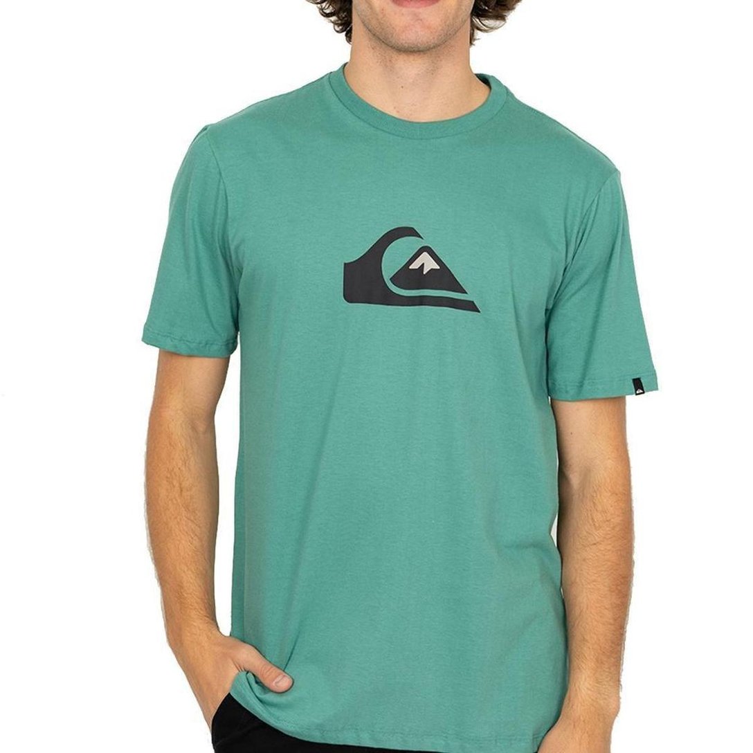Camiseta Quiksilver Comp Logo SM26 Masculina - Verde | Netshoes