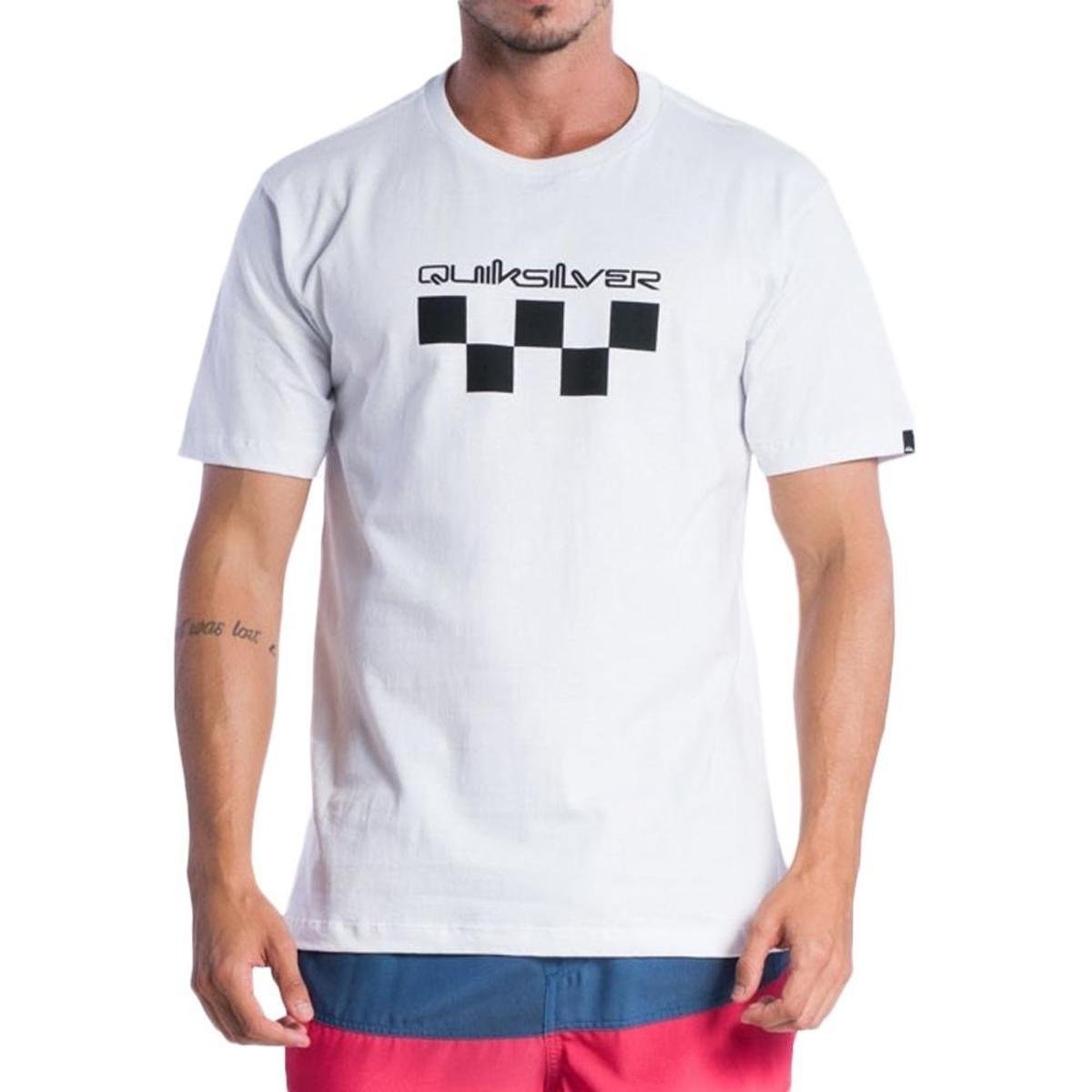 Camiseta Quiksilver Five Block PlusSize S24 Masculina - Branco | Netshoes