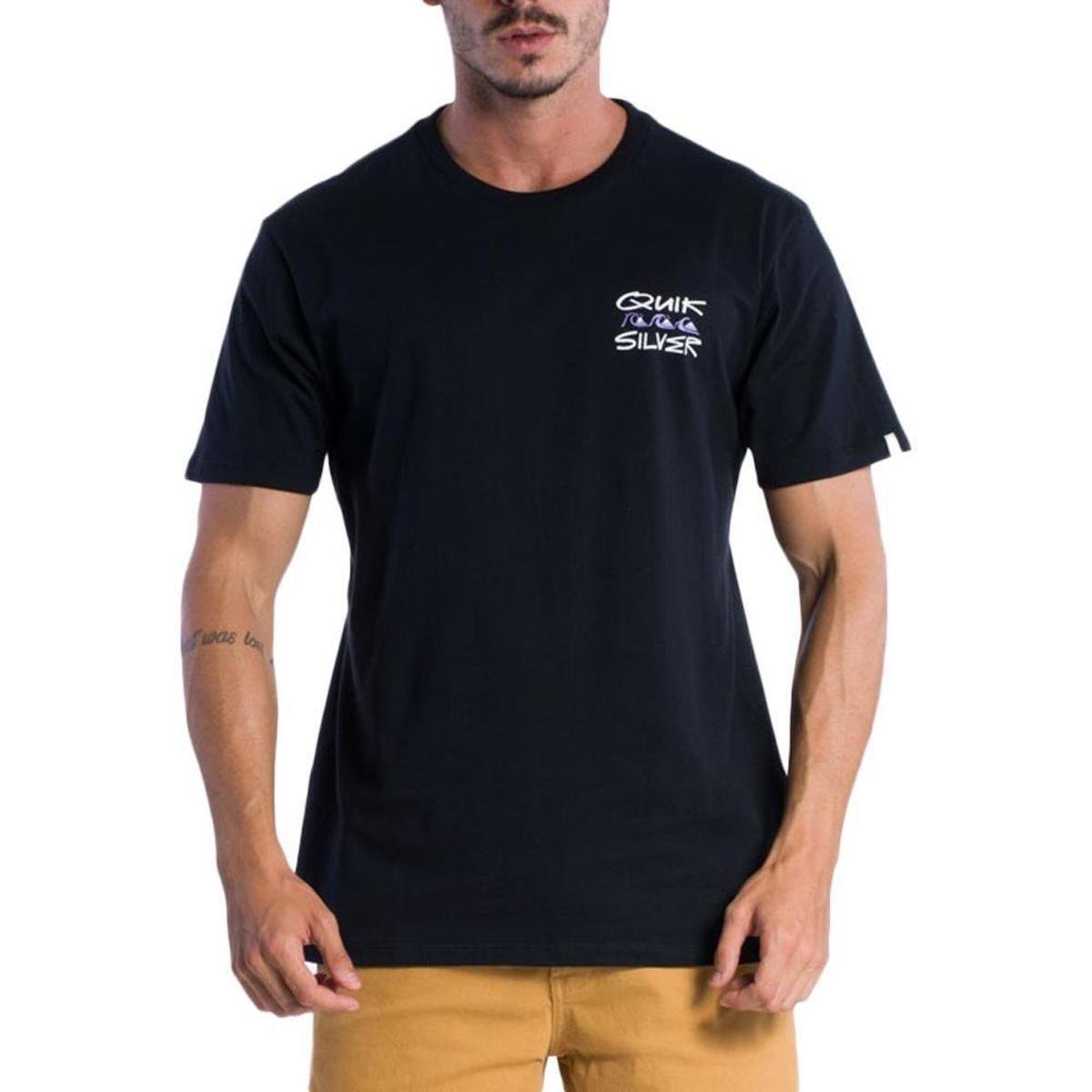Camiseta Quiksilver Quik Frame SM24 Masculina - Preto | Netshoes