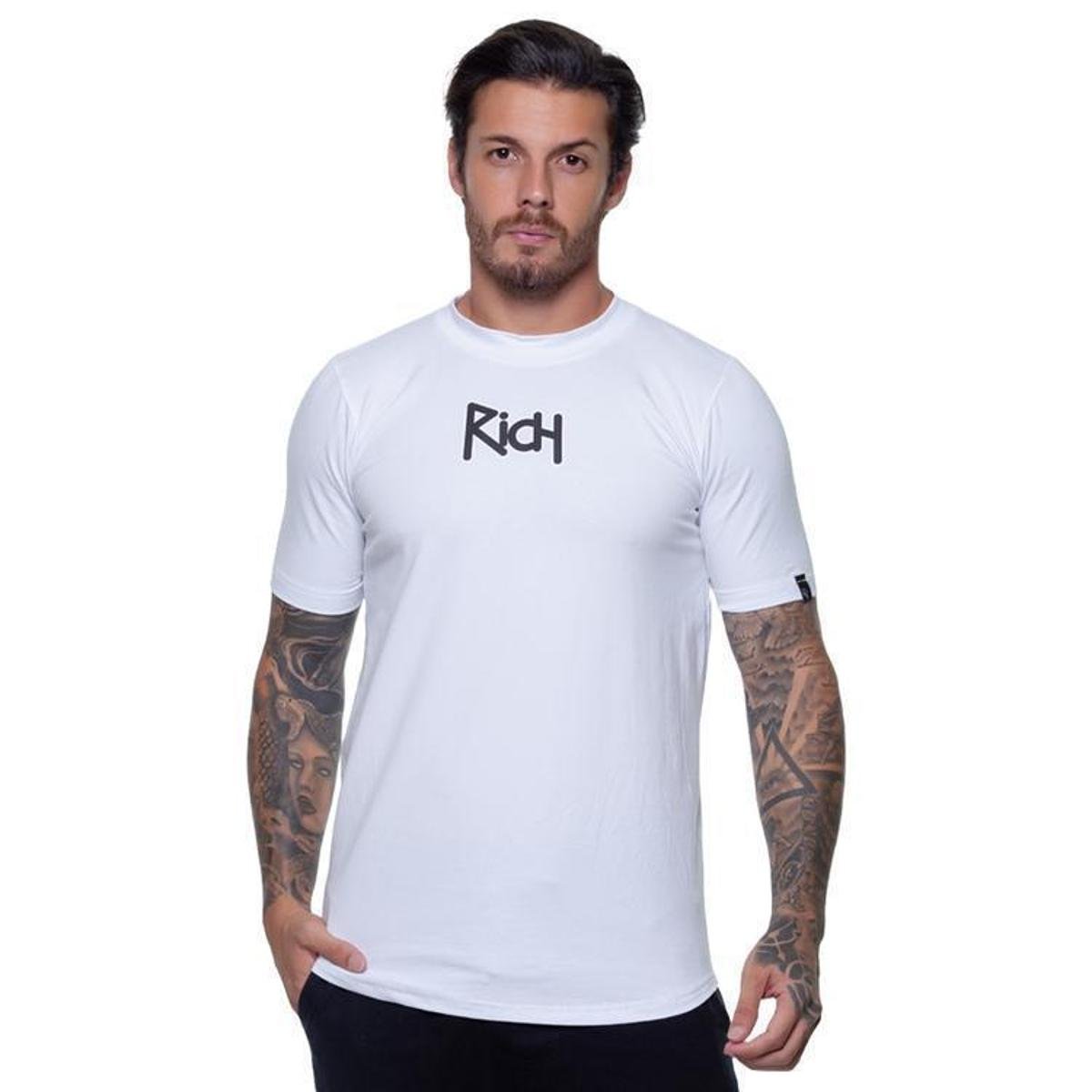 Camiseta Rich Young Long Contour Branca - Branco | Netshoes