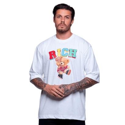Camiseta Rich Young Oversized Teddy Basketball Branca - Branco | Netshoes