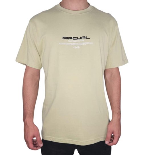 Camiseta Rip Curl Slant Bottom Sand Dune - Bege | Netshoes