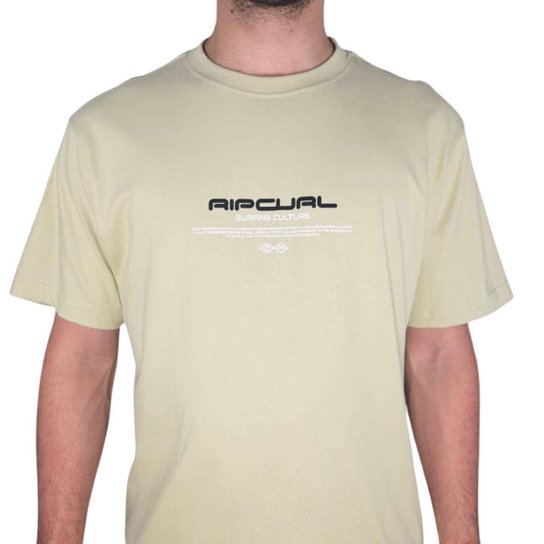Camiseta Rip Curl Slant Bottom Sand Dune - Bege | Netshoes