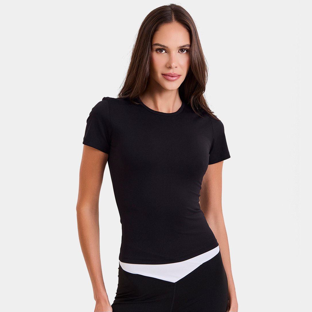Camiseta Rowa Manu Cit Basic Feminina - Preto | Netshoes