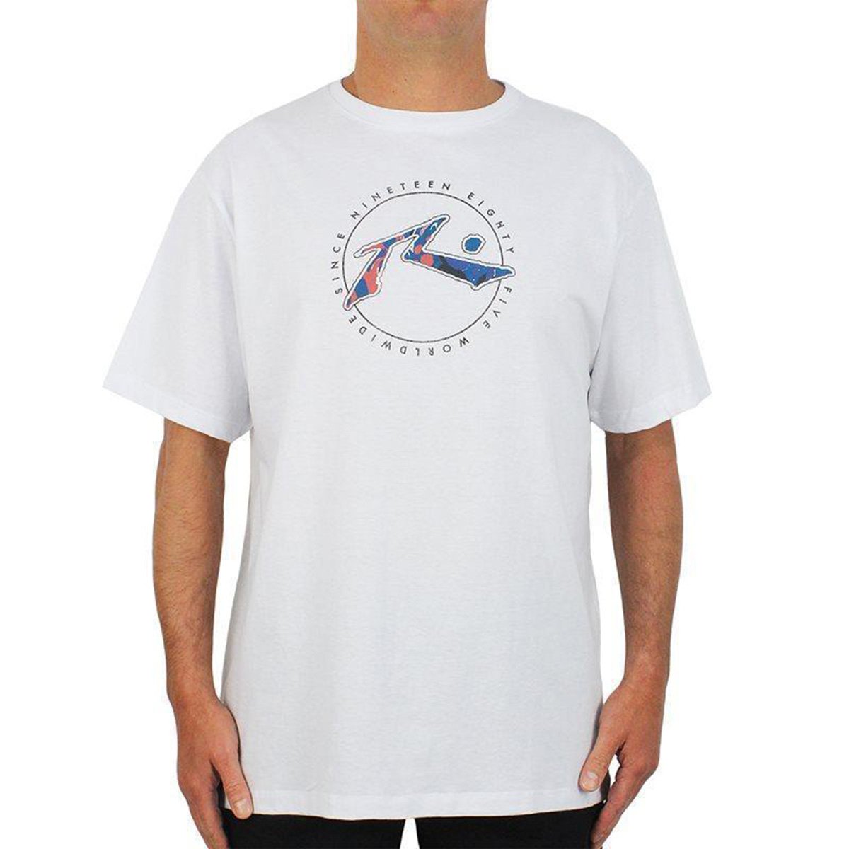 Camiseta Rusty Sappy Plus Size Logo Masculina - Branco | Netshoes