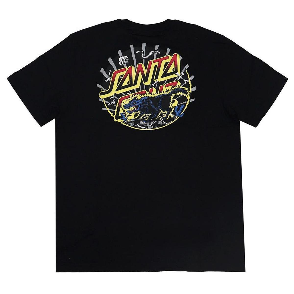 Camiseta Santa Cruz Kendall Wolf Dot - Preto - Preto | Netshoes
