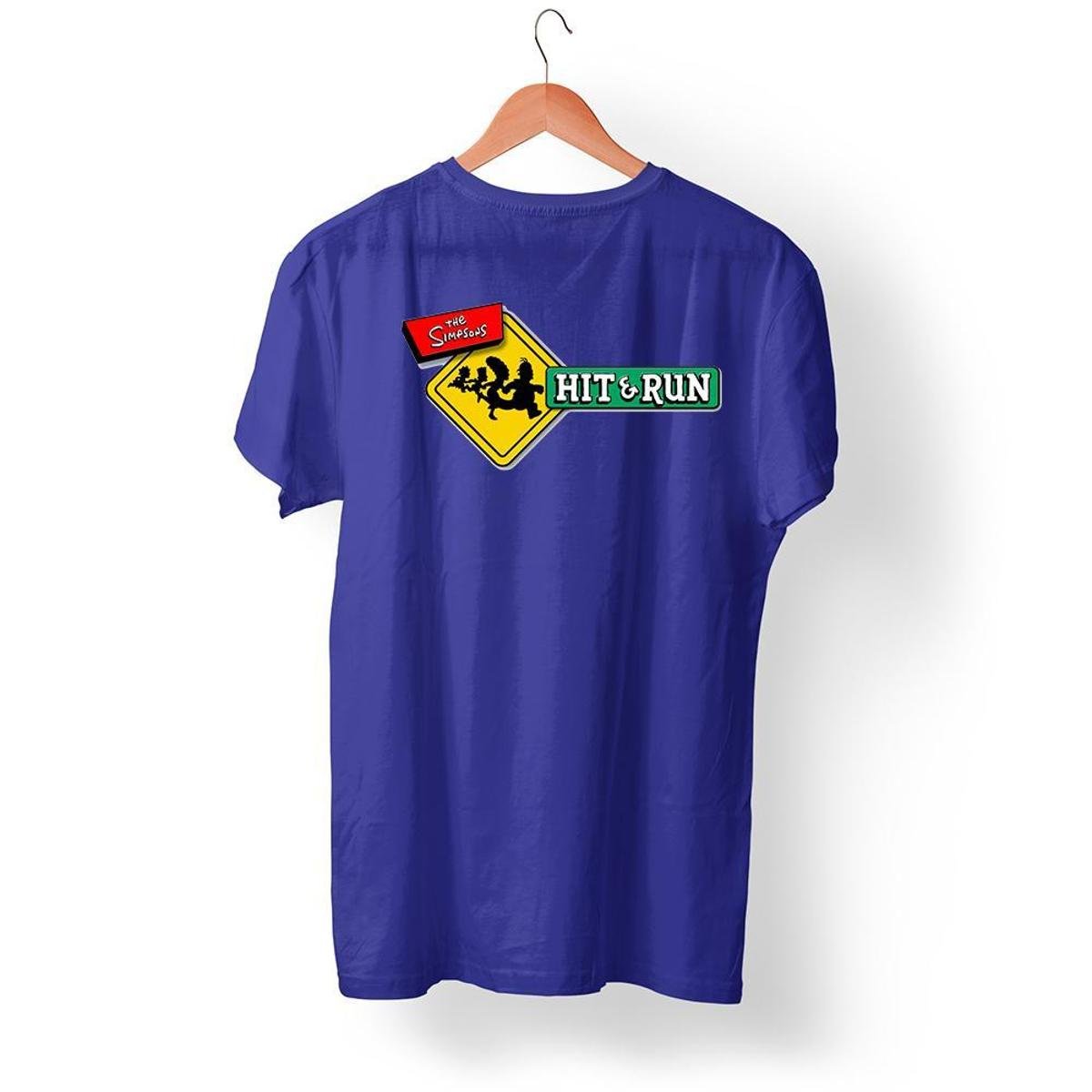 Camiseta Série Desenho Os Simpsons Hit And Run Bate e Corre - Azul ...