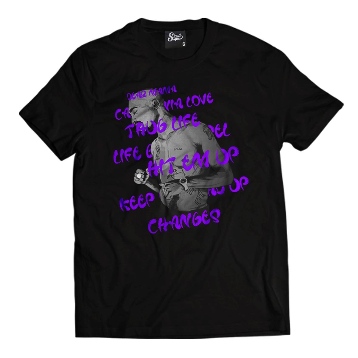 Camiseta Skull Clothing Tupac Song Masculina - Preto | Netshoes