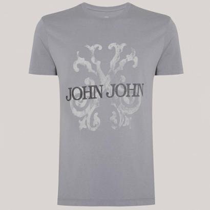 Camiseta Slim John John Coast Masculino - Cinza | Netshoes
