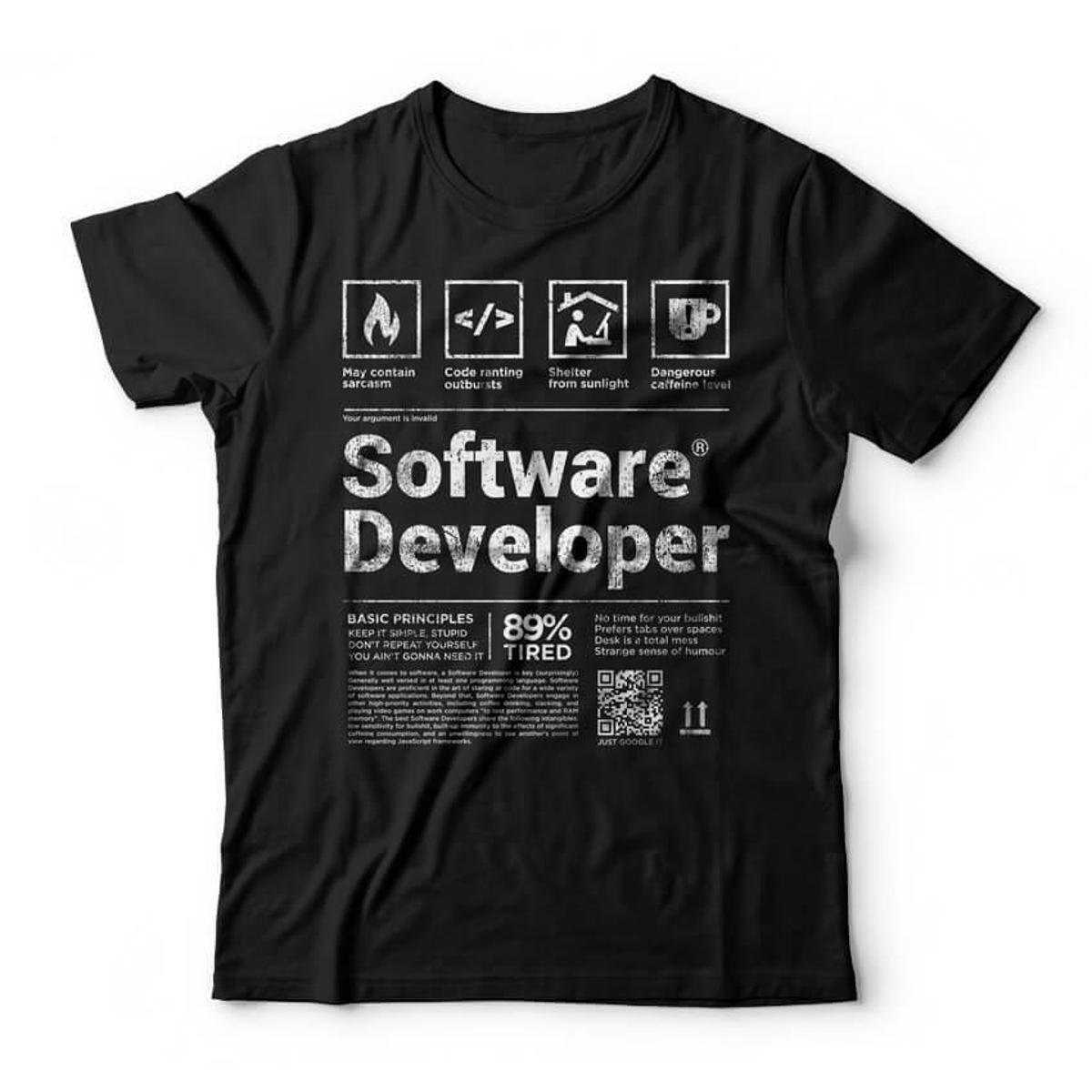 Camiseta Software Developer - Preto | Netshoes