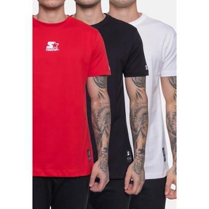 Camiseta Starter Tripack Logo Masculino - Vermelho | Netshoes