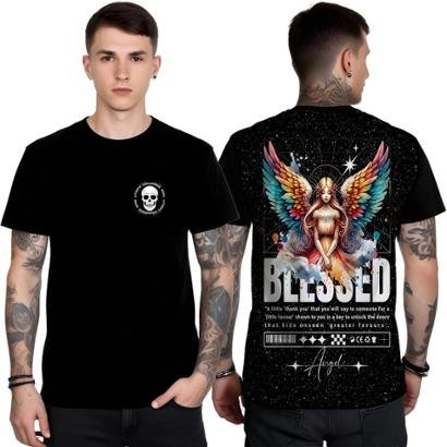 Camiseta Stompy Streetwear Tendencia Estampa Costas Model 13 - Branco ...