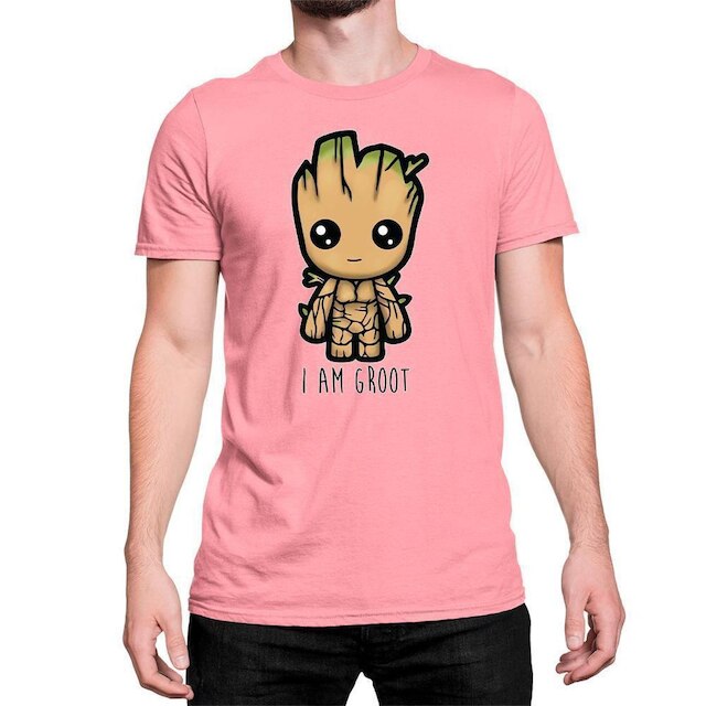 Camiseta T-Shirt I Am Groot Marvel Árvore Herói Algodão - Rosa | Netshoes